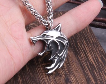 Wolf Pendant Stainless Steel Necklaces, Wizard, Chain Pendants, Fashion ...