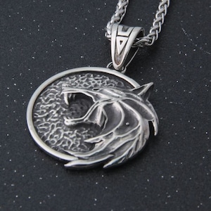 Wolf Pendant Stainless Steel Necklaces, Wizard, Chain Pendants, Fashion ...