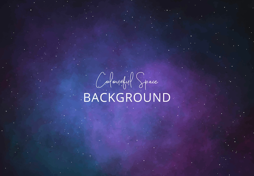 Colourful Space Background - Etsy