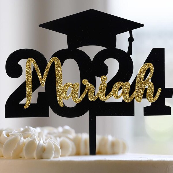 Wood Graduation Cake Topper - Etsy