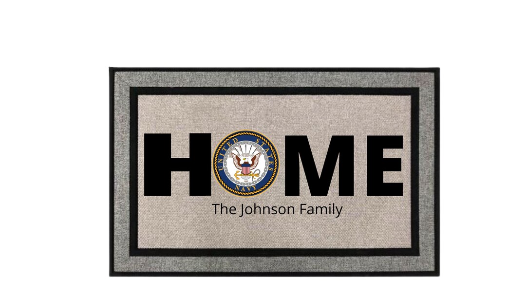 Military Custom Door Mat, Navy, Airforce, Army, Marine, Gift - Etsy