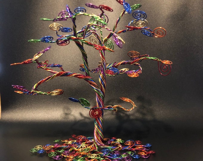 Rainbow Aluminum Wire Tree - Etsy