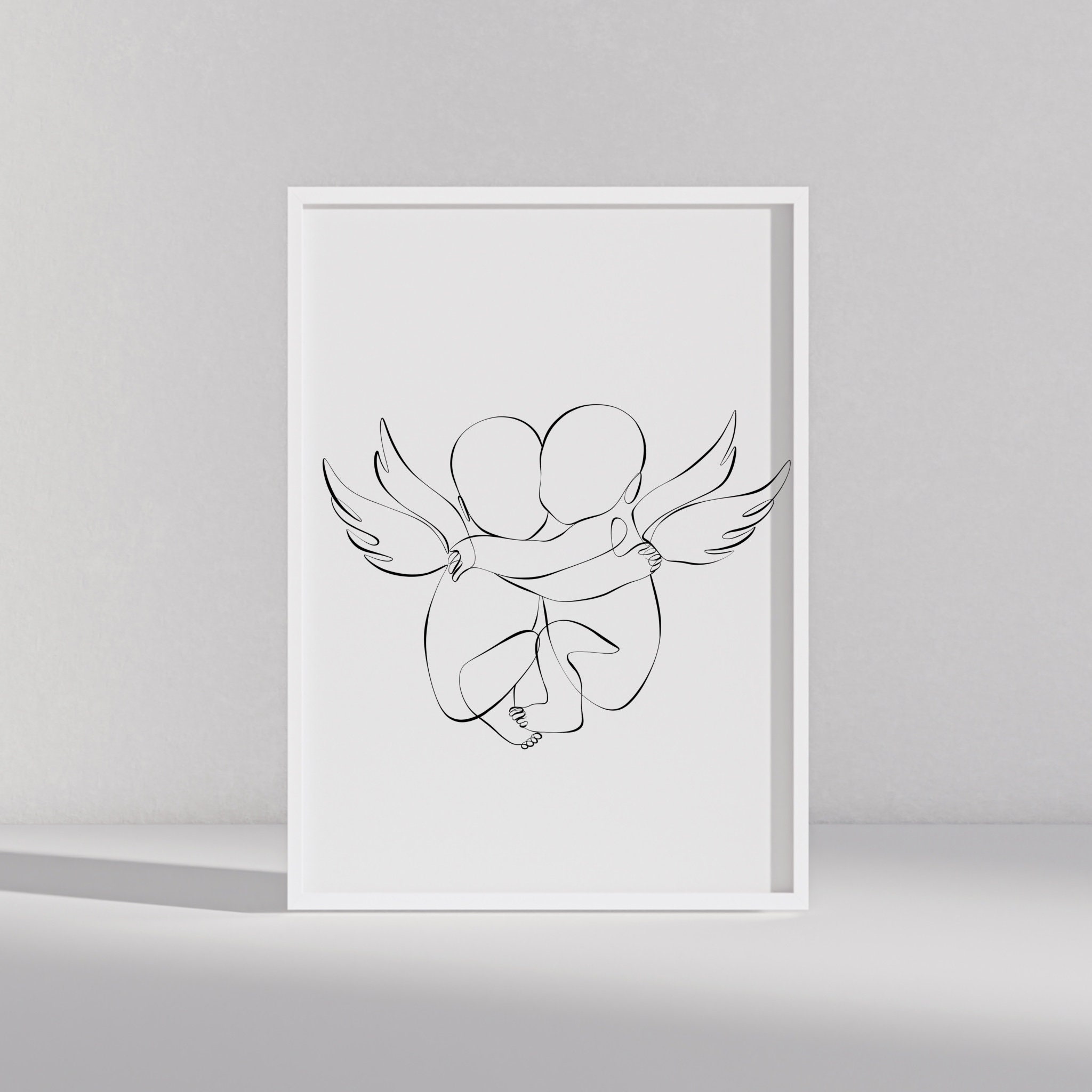 Miscarriage Twin Angel Baby Print | Memorial Twins Digital Download ...