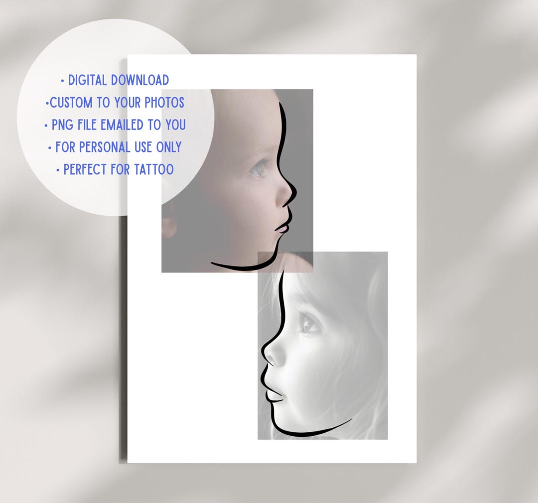 Side Profile Line Drawing | Baby Face Line Art | Child Face Profile ...