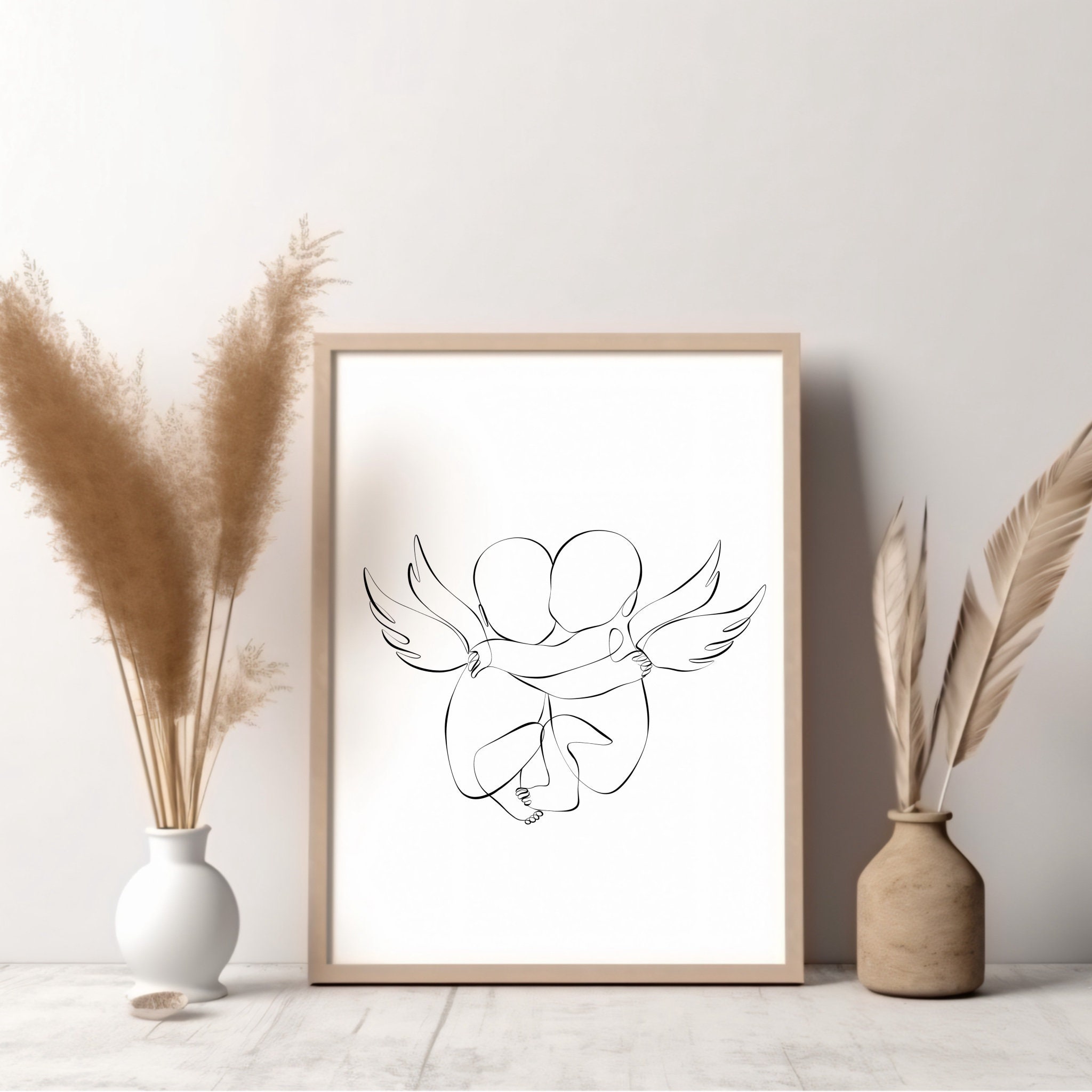 Miscarriage Twin Angel Baby Print | Memorial Twins Digital Download ...