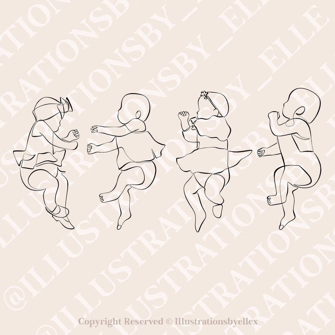 Baby Line Drawing Continuous Svg Png File | Newborn Babies Line Drawing ...
