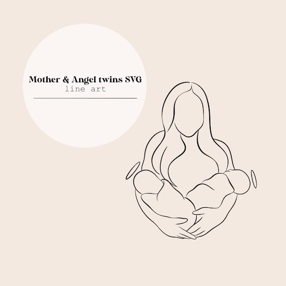 Twin Baby Angel Drawings