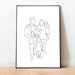 Line Drawing Custom Faceless |personalised Line Art | Line Illustration ...