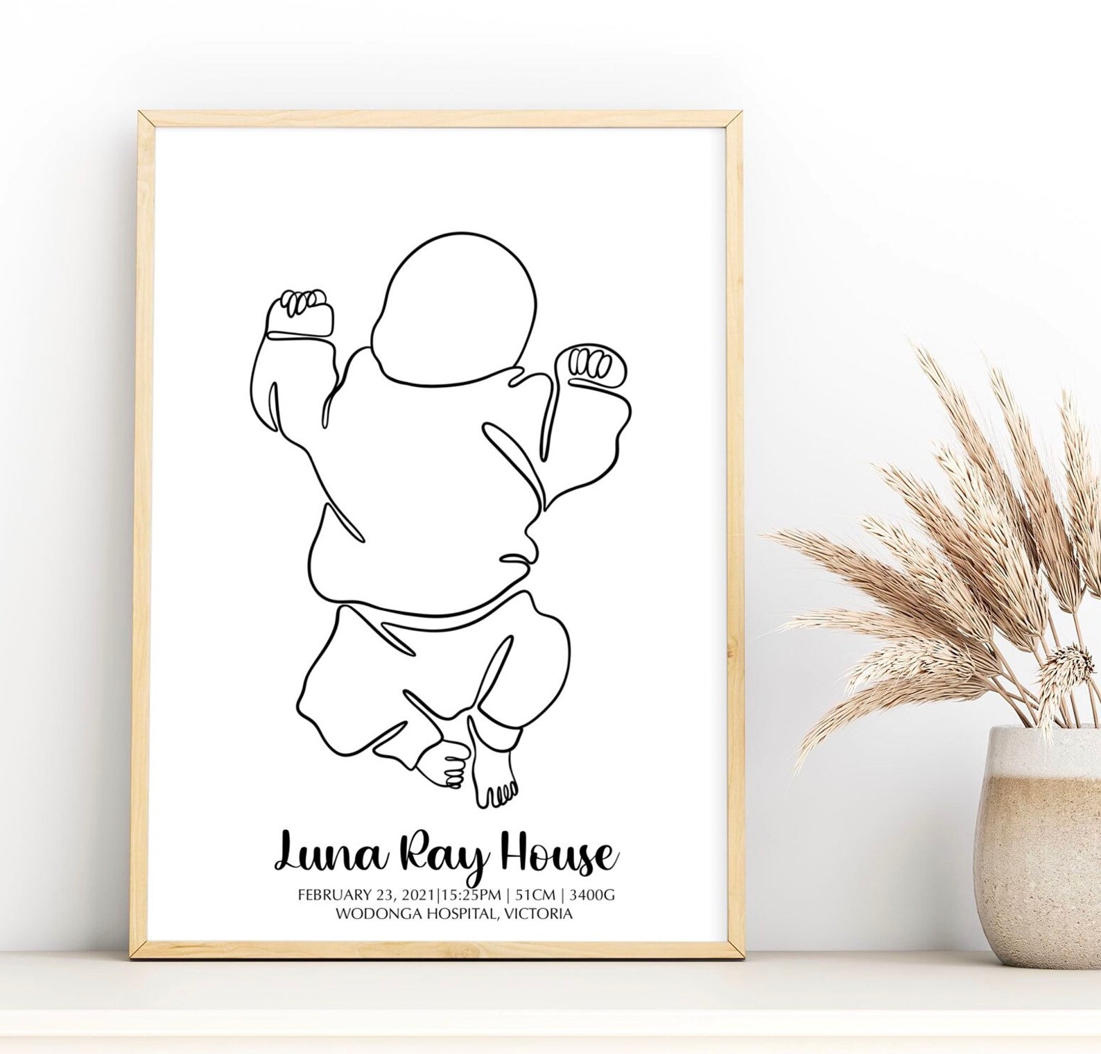 Baby Birth Poster Birth Print Newborn Baby Birth Details - Etsy Australia