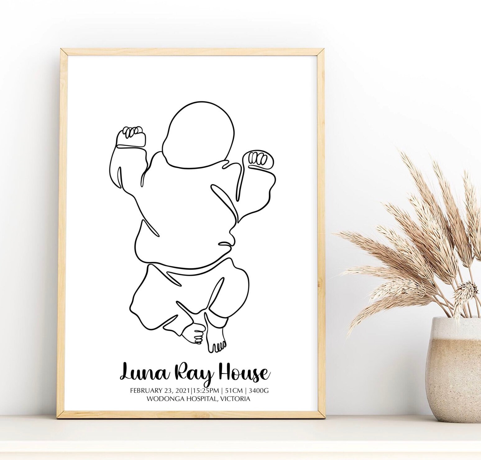 Baby Birth Poster Birth Print Newborn Baby Birth Details - Etsy Australia