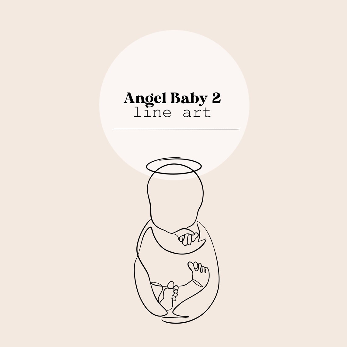 Angel Baby Line Art Baby Miscarriage Line Drawing Memorial - Etsy