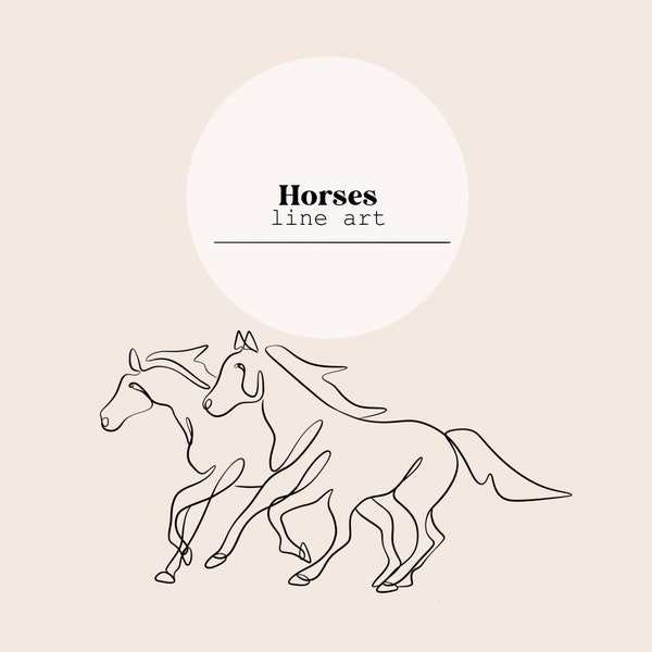 Horse Line Art Png - Etsy
