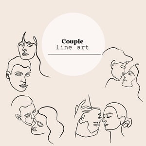 Couple Line Art | Man Woman, Partner, Lovers, Husband Wife, Boyfriend ...