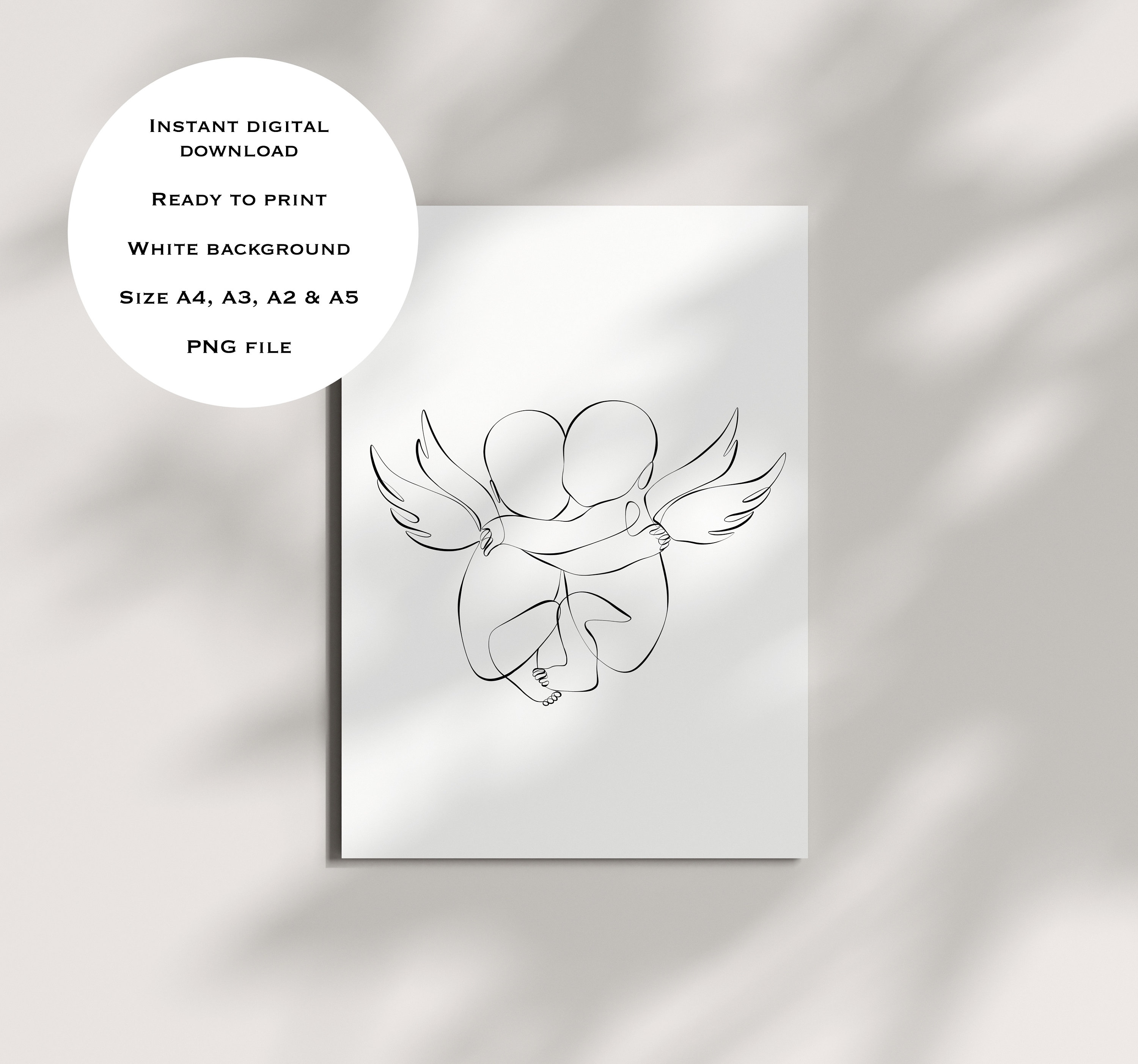Miscarriage Twin Angel Baby Print | Memorial Twins Digital Download ...