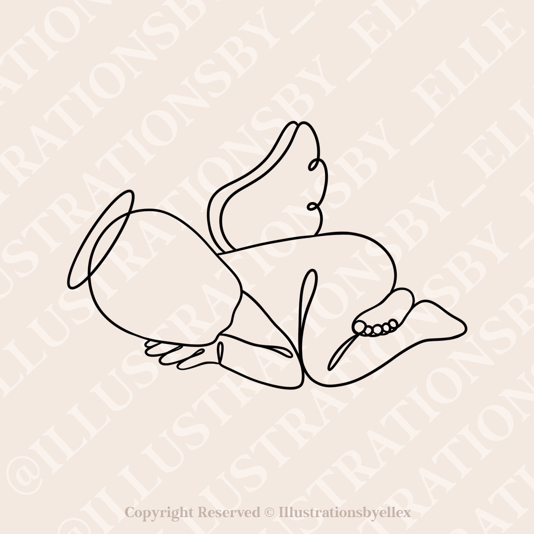 Baby Loss Angel Baby Line Art Newborn Baby Loss Digital File - Etsy