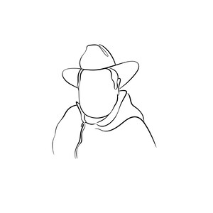 Line Drawing Custom Faceless personalised Line Art Line - Etsy