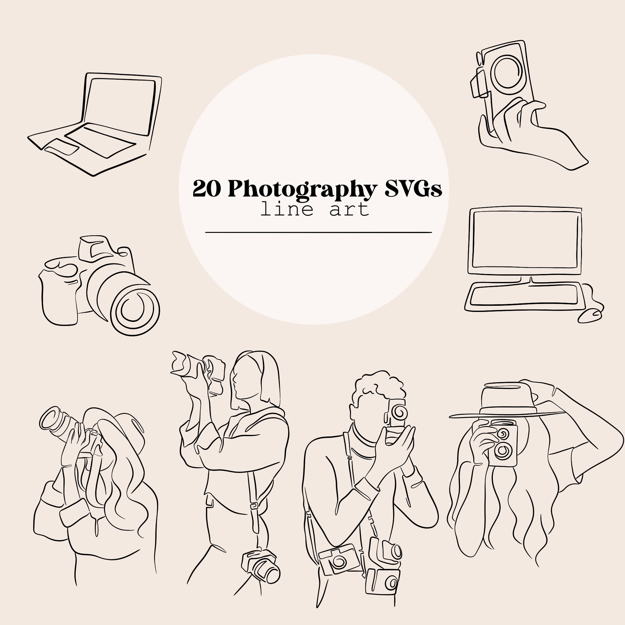 Camera Simple Line Drawing