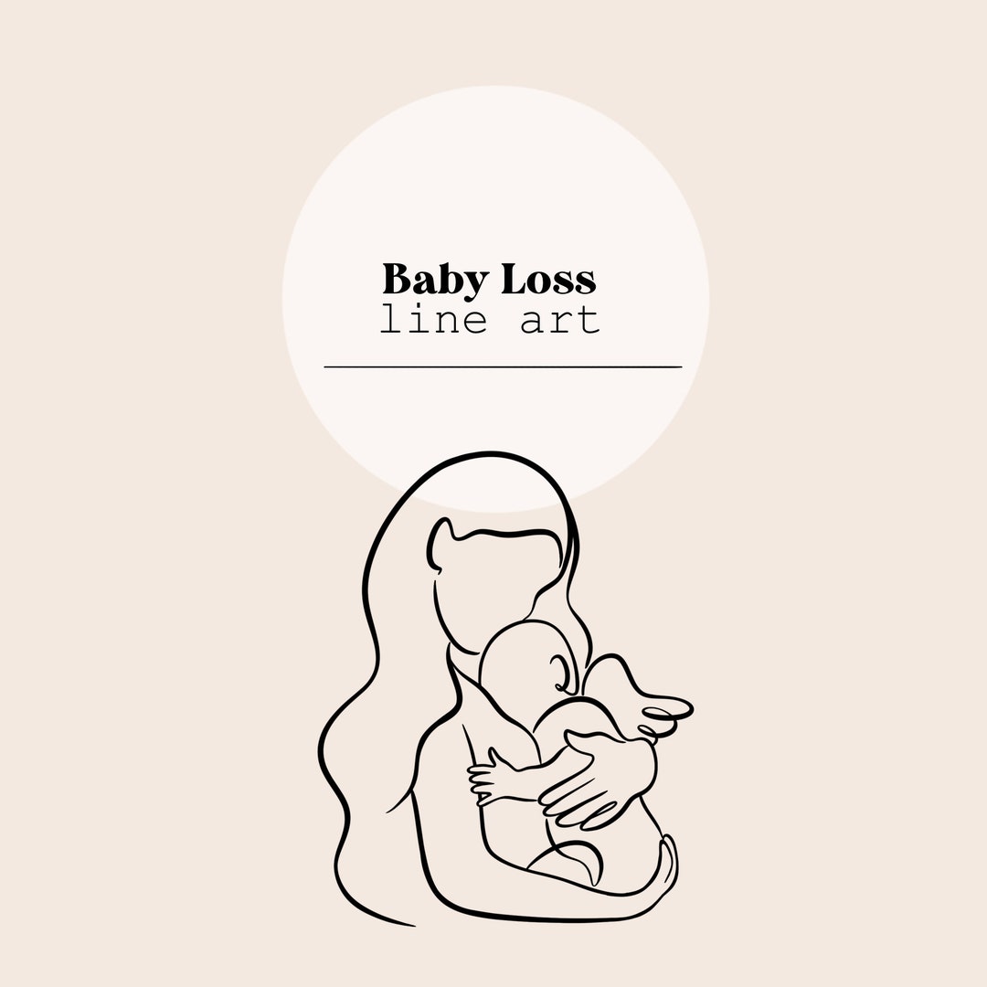 Baby Loss Line Art | Mother and Baby | Still Born, Child Loss ...