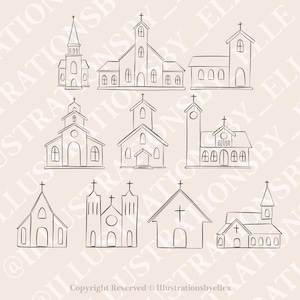 Church SVG Line Art | Religion Line Drawing | Christ Line Digital File ...