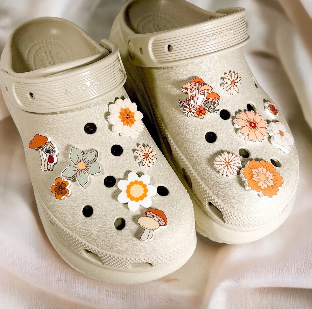 Boho Cottage Core Shoe Charms Mushroom Charms Floral Charms Fairy ...