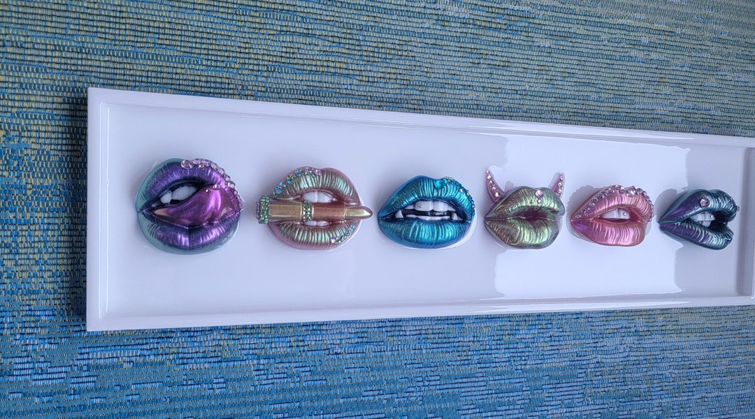 Hot Lips Pop Art, 3D Pop Art Wall Art, Candy Art, Lips Resin , Wall ...