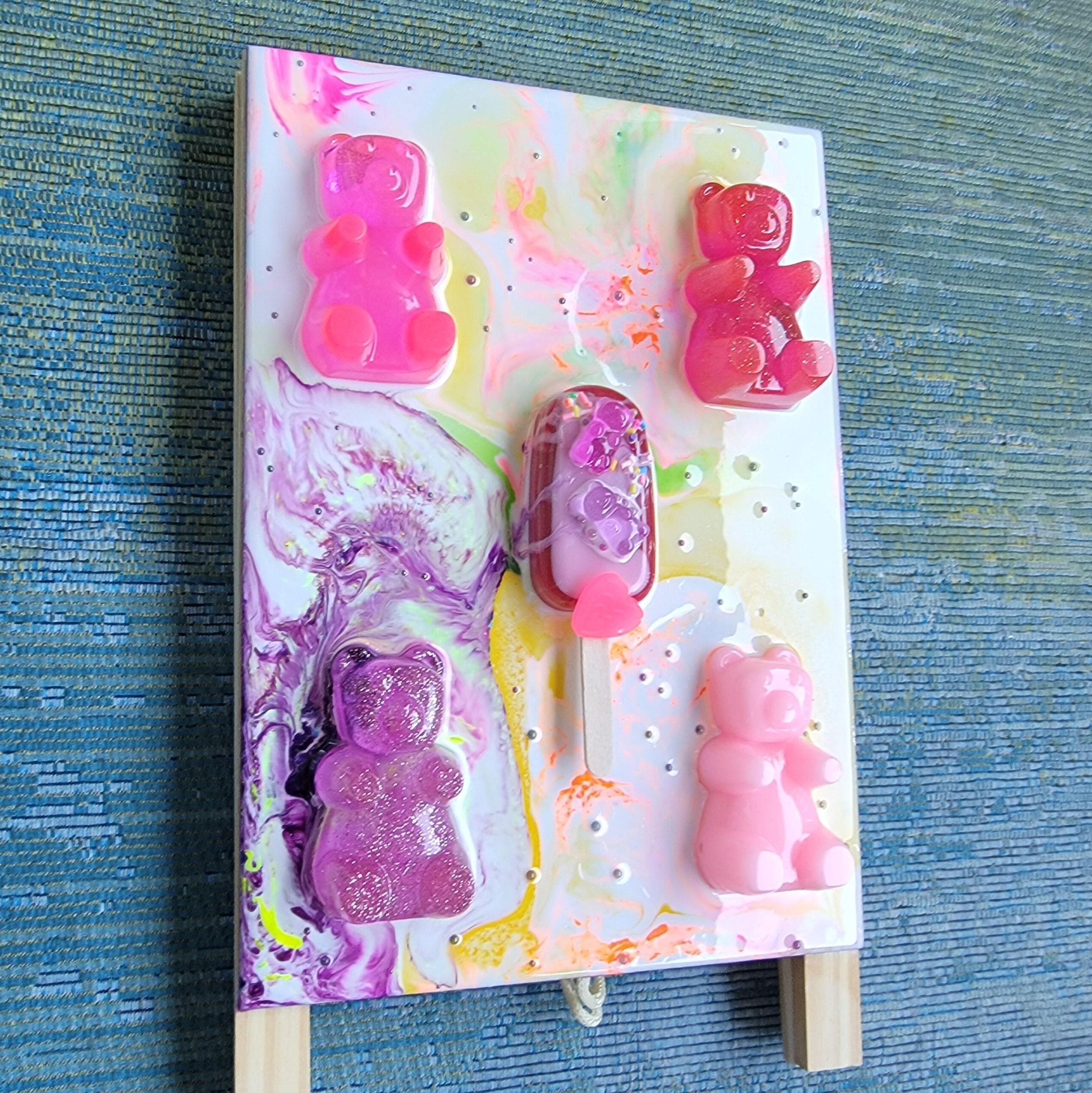 Extra Large Rainbow Resin Gummy Bears, Pop Art Wall Art, Baby Shower ...
