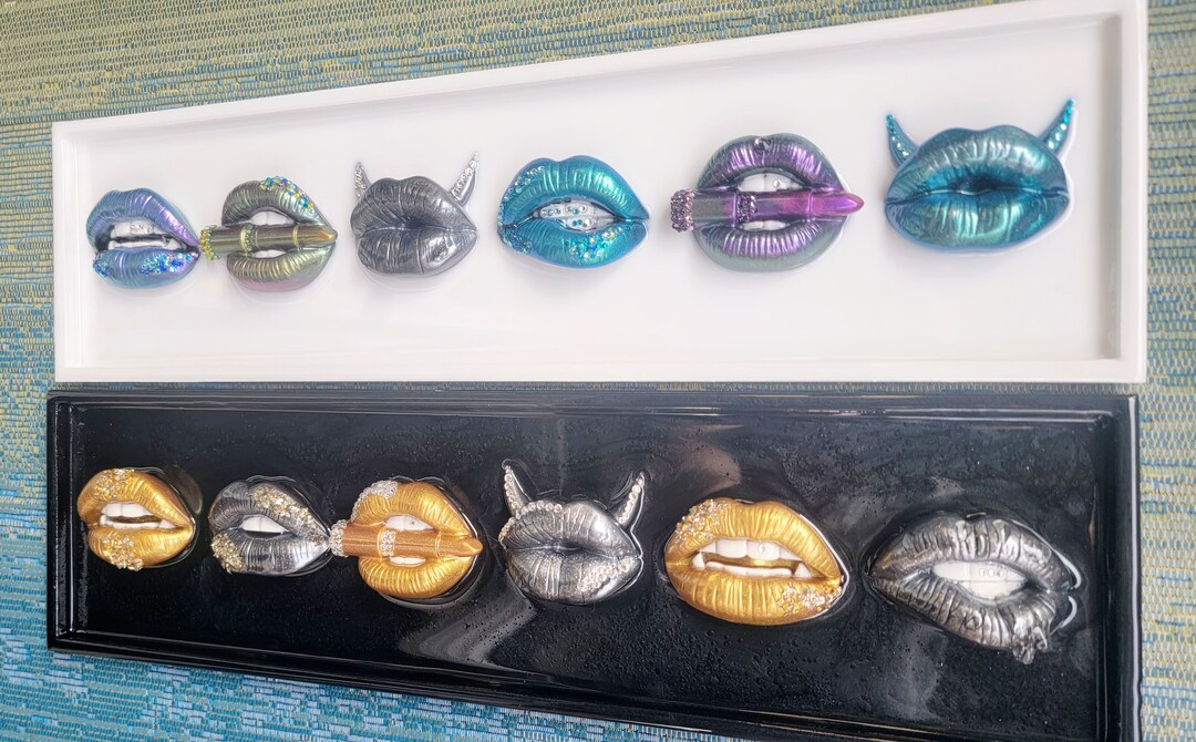 Hot Lips Pop Art, 3D Pop Art Wall Art, Candy Art, Lips Resin , Wall ...