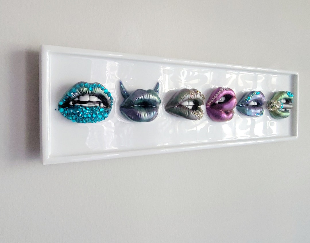 Hot Lips Pop Art, 3D Pop Art Wall Art, Candy Art, Lips Resin , Wall ...