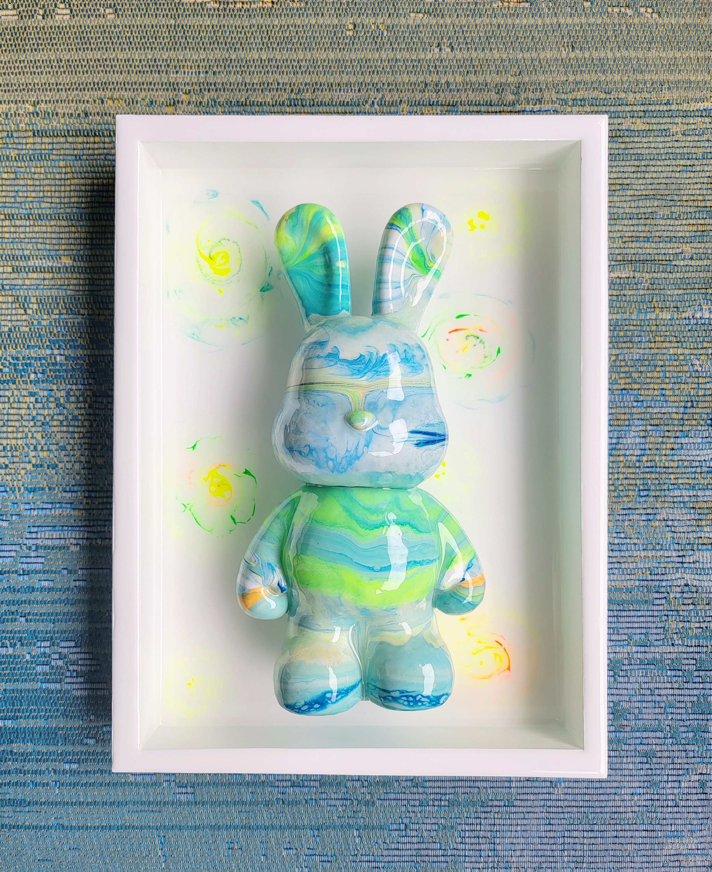 Bunny Pop Art, Resin Wall Art, Nursery Room Decor, Wall Hanging, Baby ...