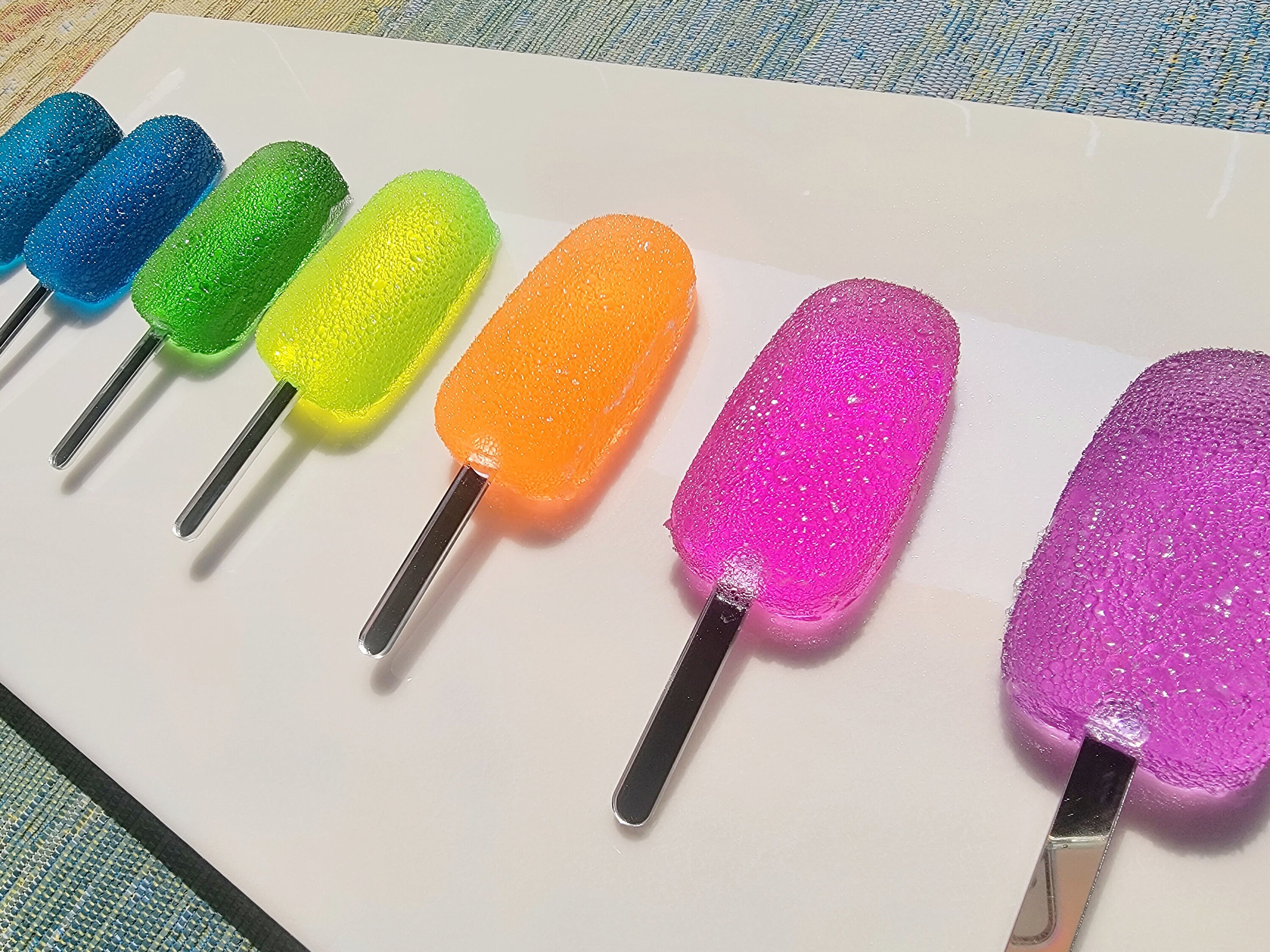 Large Rainbow Popsicle Resin Wall Art 12x24, Candy Art, Popsicle ...