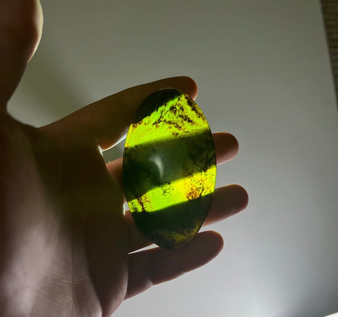 Natural Dark Green Nephrite Jade, Oval Gemstone, Deep Green, Nephrite ...