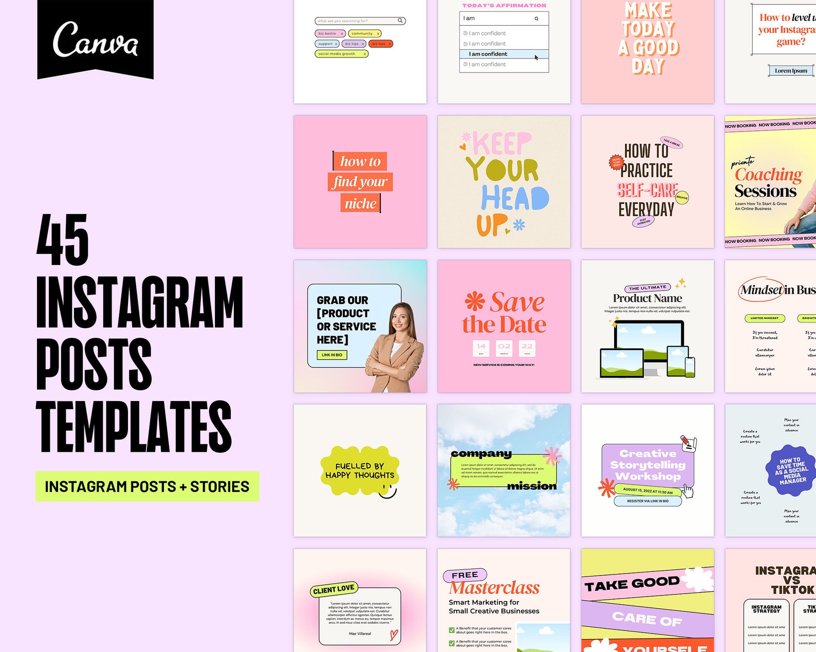 45 Modern Instagram Templates | Social Mediatemplates | Canva Templates ...