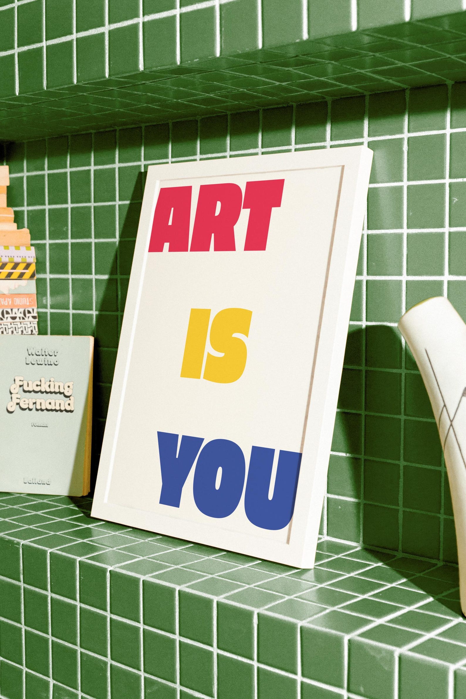 ART IS YOU Wall Art – Colorful Bold Typography Poster, Inspirational ...