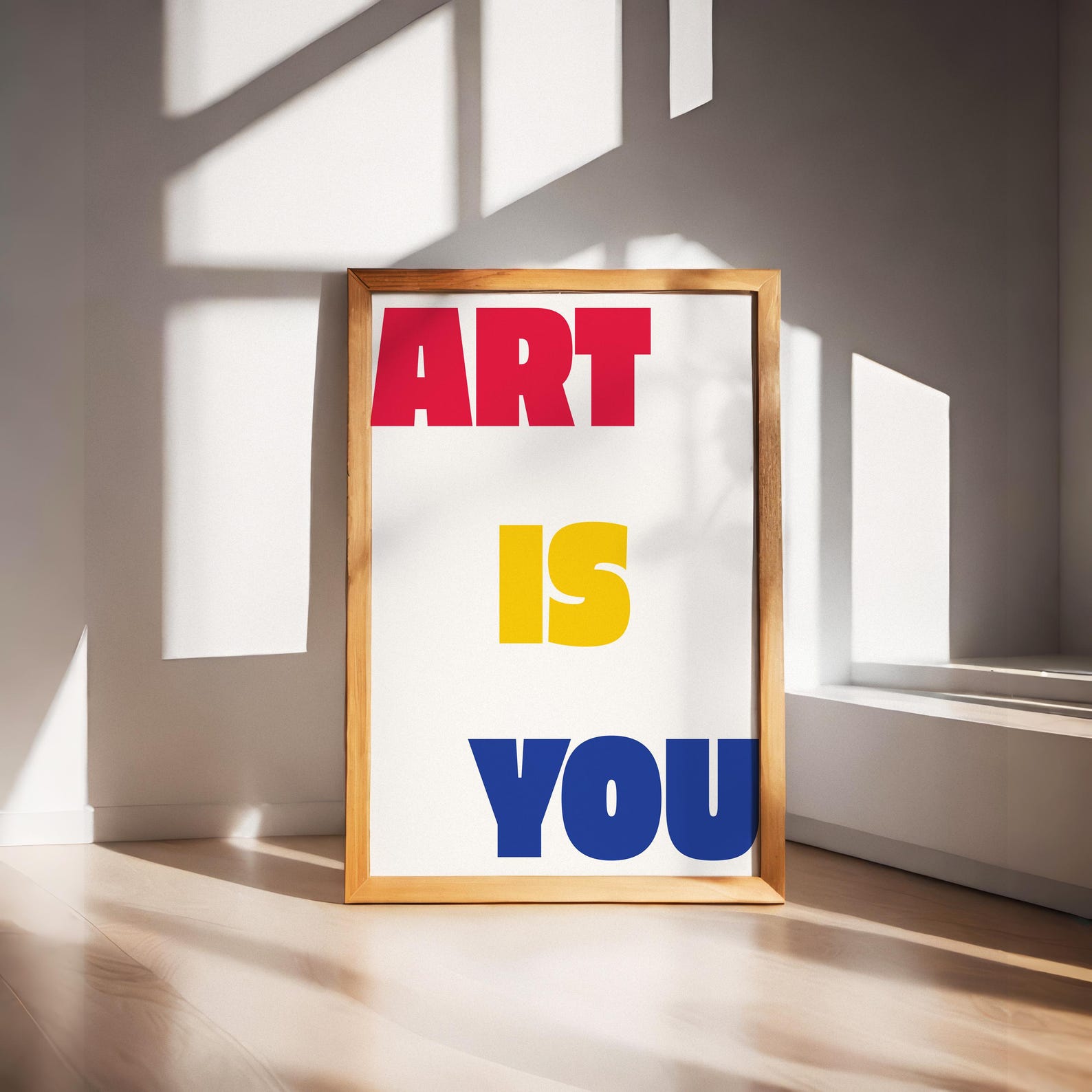 ART IS YOU Wall Art – Colorful Bold Typography Poster, Inspirational ...