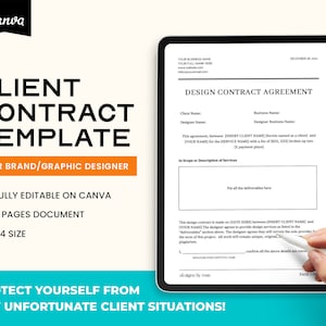 Design Contract Template, Contract Agreement Template, Graphic Designer ...