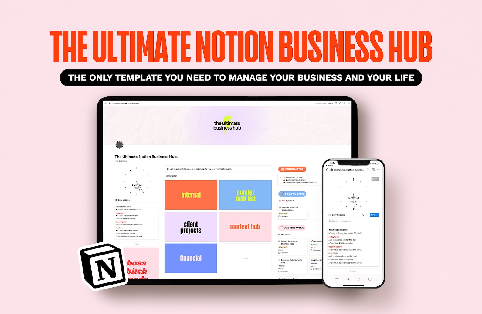 The Ultimate Notion Business Hub | Notion Business Template | Notion ...