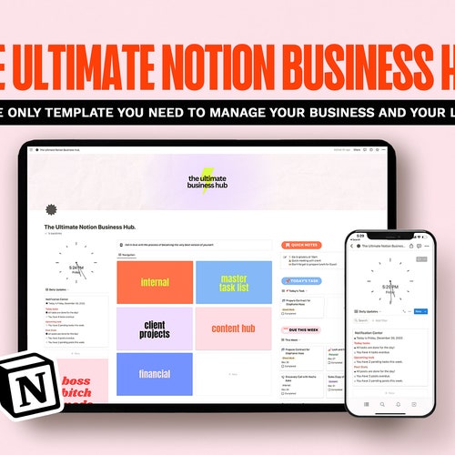 The Ultimate Notion Business Hub Notion Business Template - Etsy