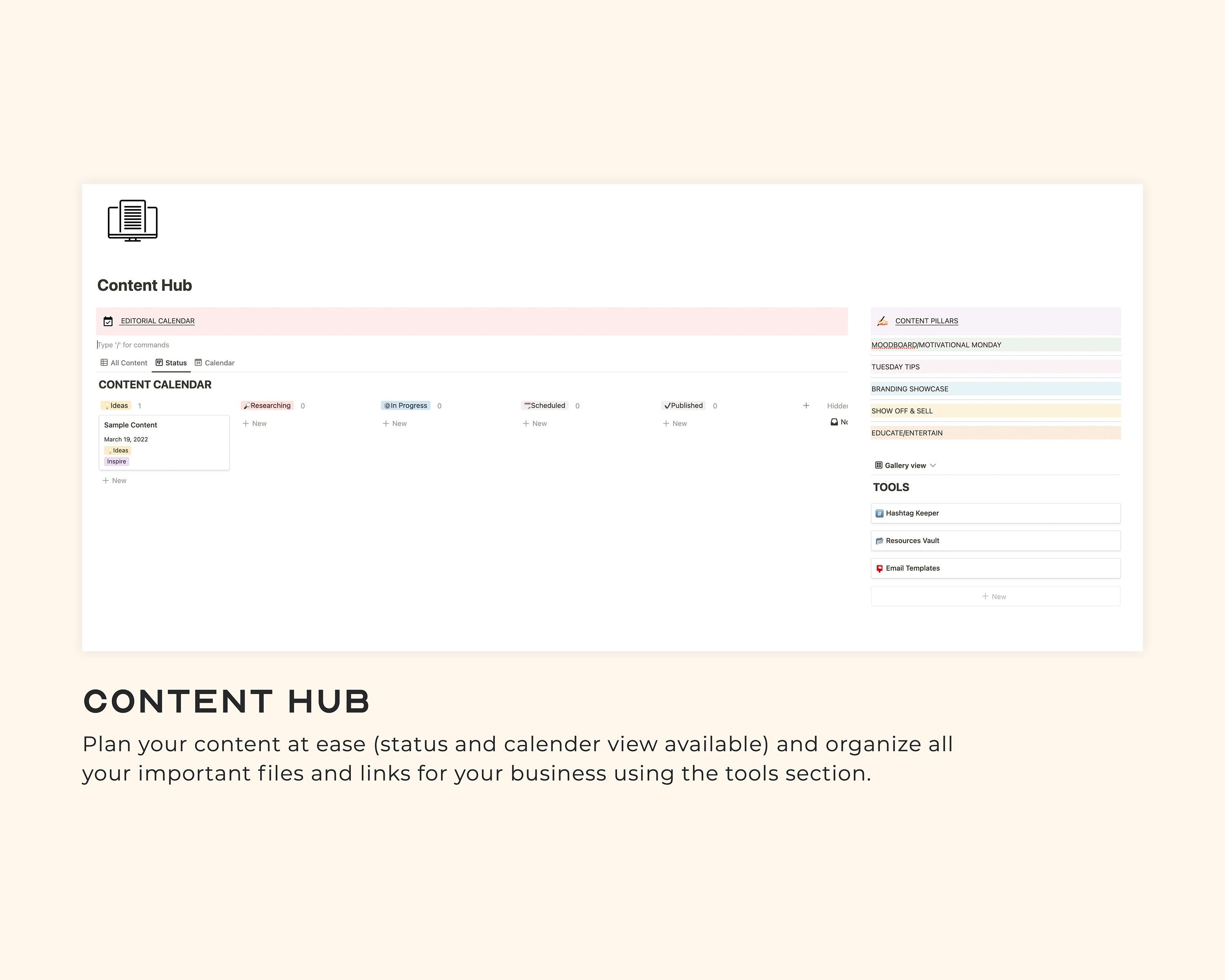 Basic Notion Business Hub Template Notion Business Template Notion ...