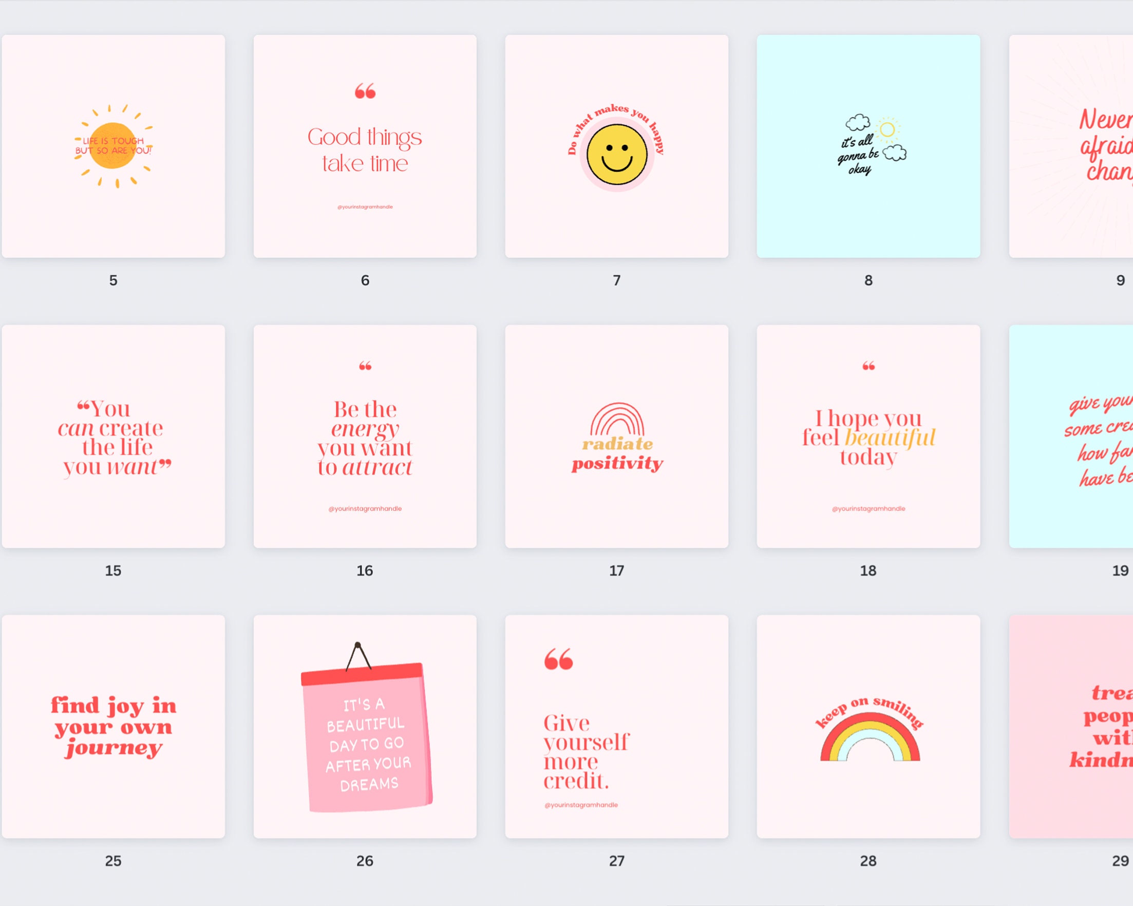 Instagram Quotes Post Templates | Inspirational Quotes | Motivational ...