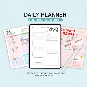 Digital Daily Planner, to Do List Printable, one Sheet-pdf Planner ...