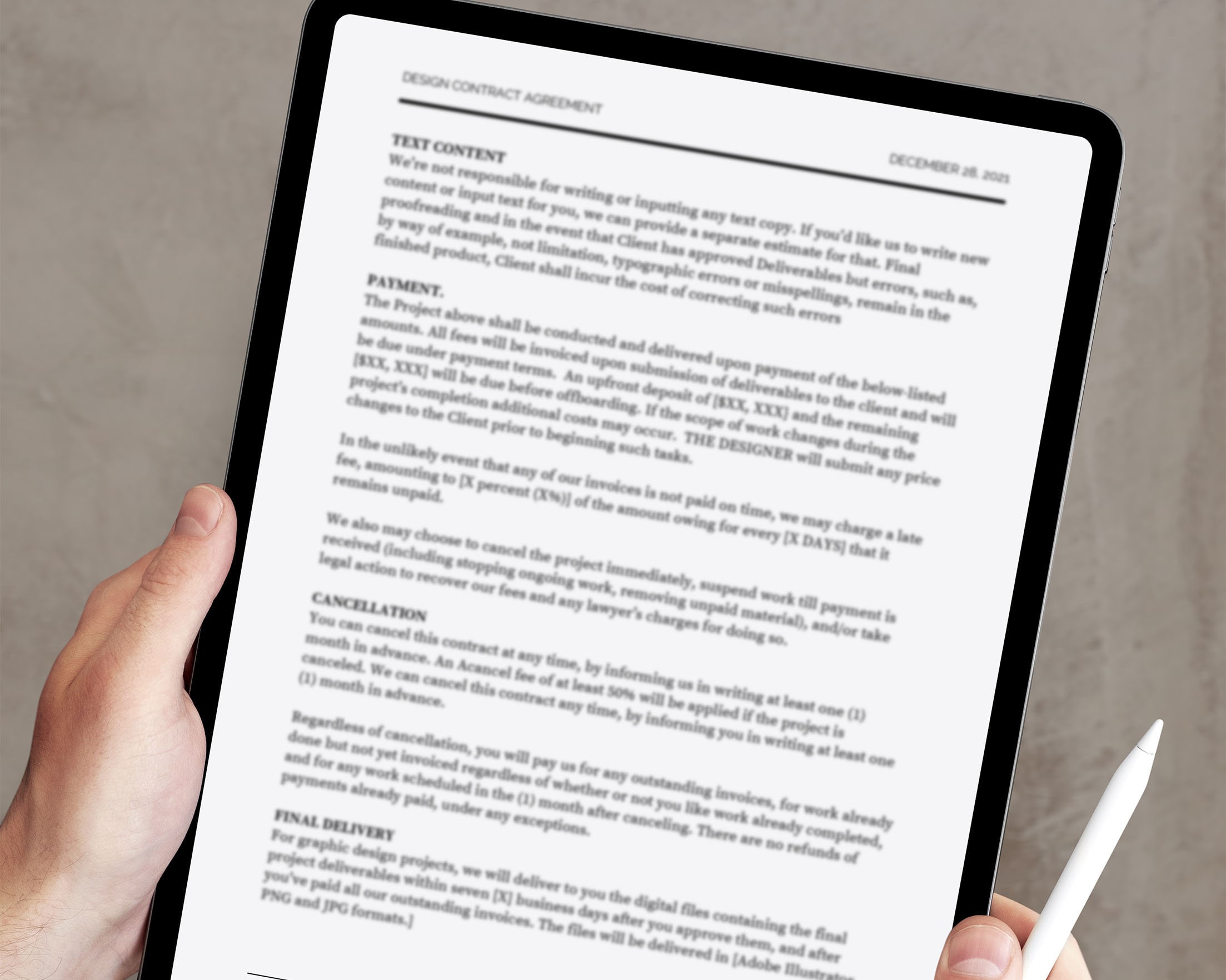 Design Contract Template, Contract Agreement Template, Graphic Designer ...