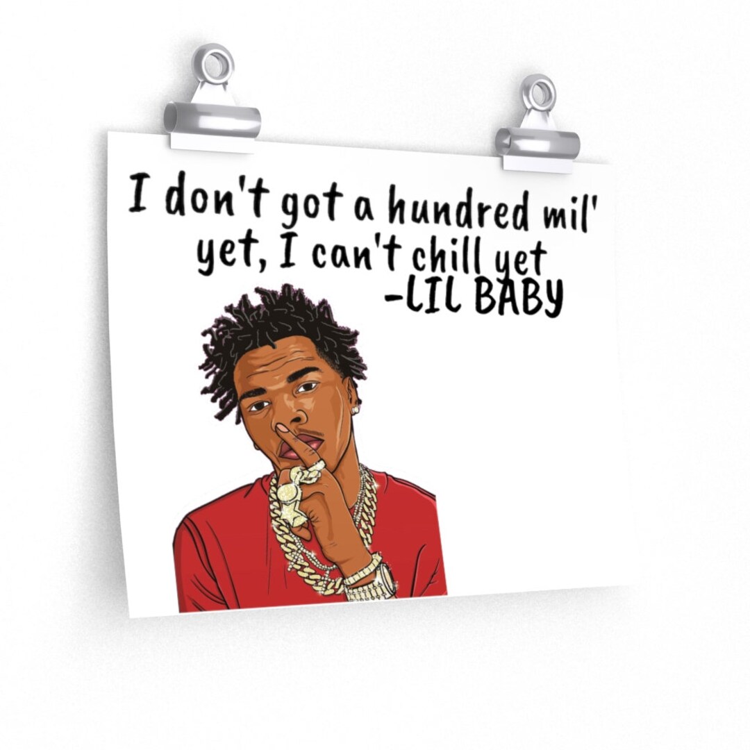Lil Baby Poster | Lil Baby Rapper Poster | Lil Baby Do Not Talk | Lil ...