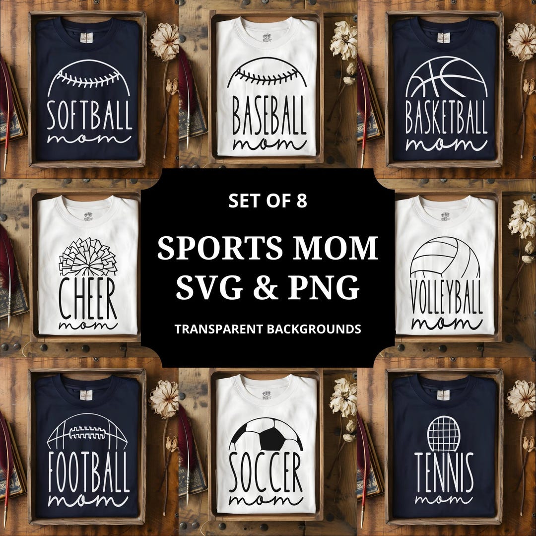 Sports Mom Svg Bundle, Gift for Mom, Sports Mama, Sports Bundle ...