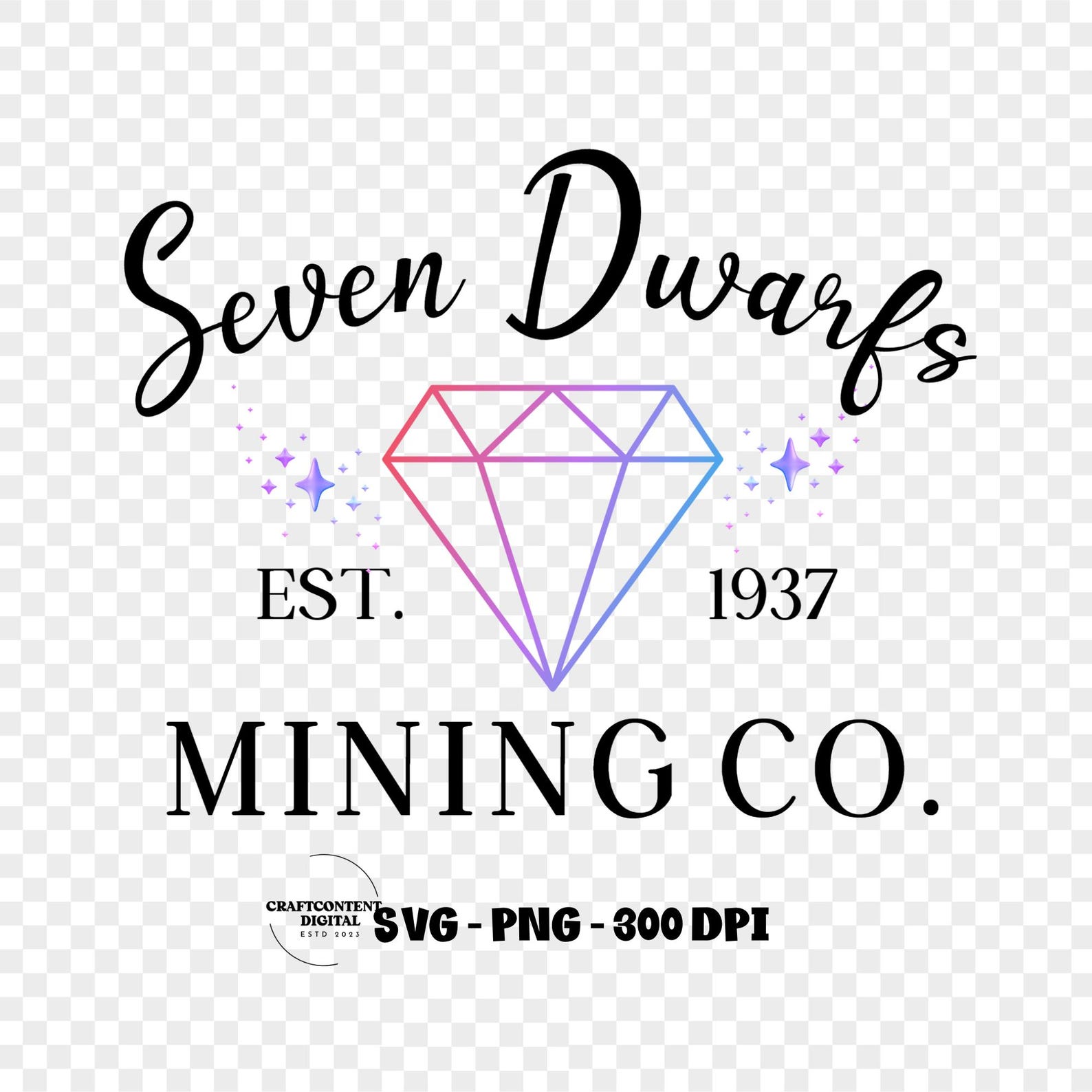 Seven Dwarfs Mining Co Svg Diamond Svg Snow White Vacation Shirt Etsy