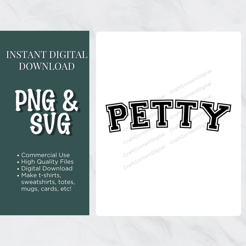 Petty svg png Varsity Letters svg Trendy Popular Petty AF Funny svg ...