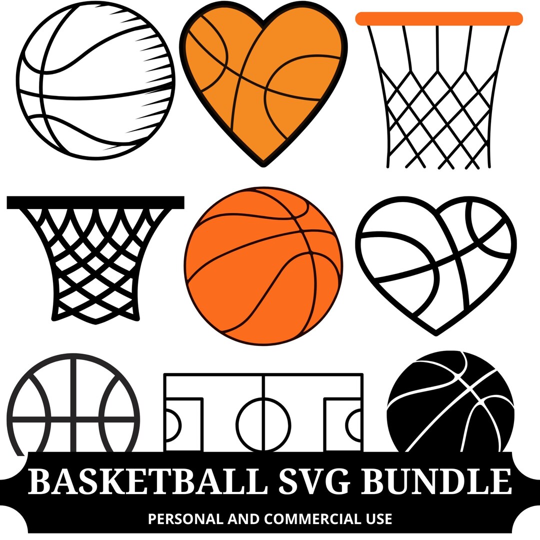 Basketball SVG Bundle Digital Sports Clipart for Cricut & Silhouette ...