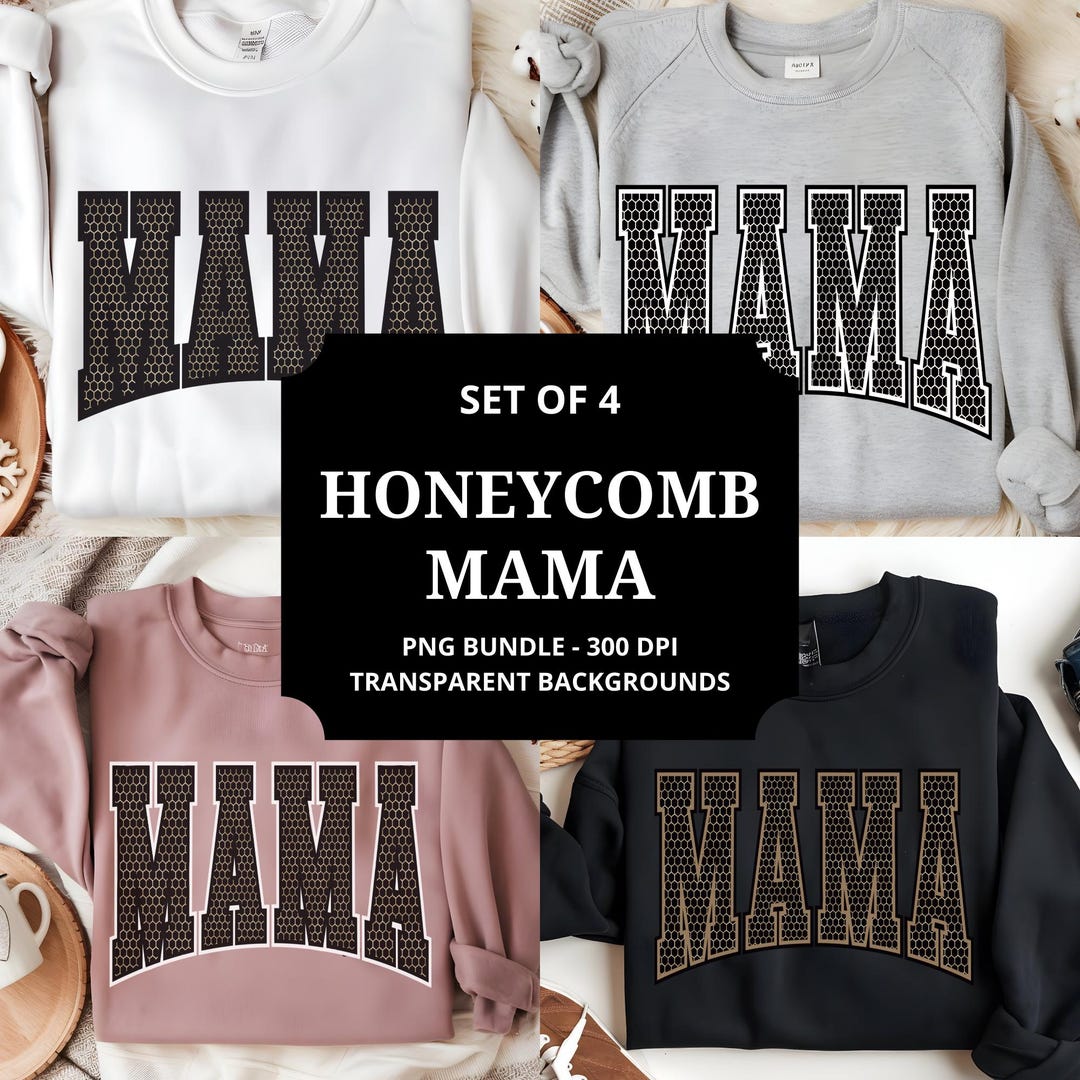 Honeycomb Mama Png Bundle, Mama Png, Honeycomb Pattern Bee, Unique Mama ...