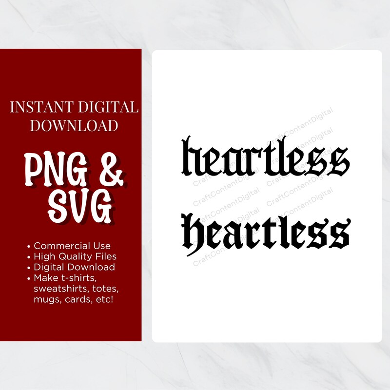 Heartless Png - Etsy