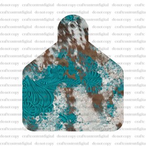 Western Cow Tag PNG Bundle: Cowhide, Leather & Turquoise Clipart ...