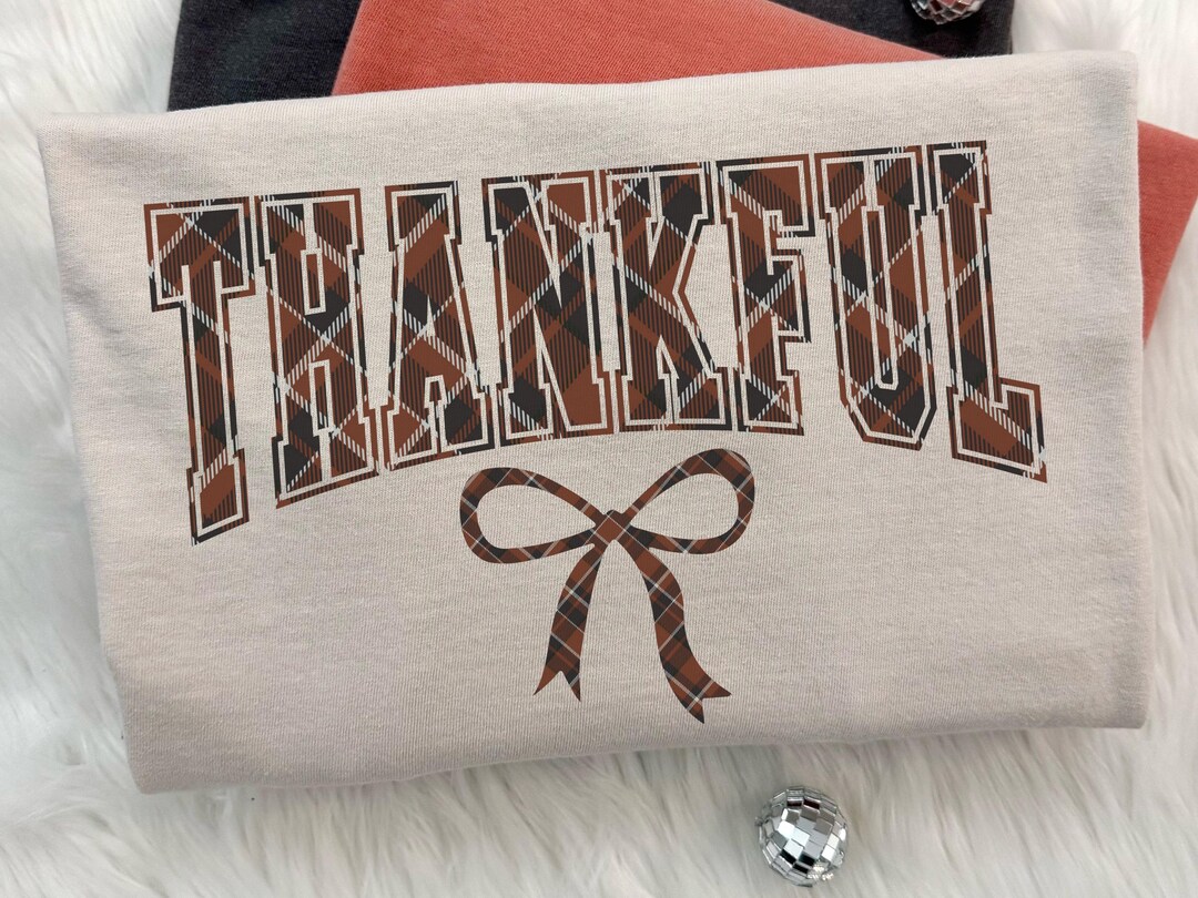 Thankful Plaid Thanksgiving PNG - Autumn Design (digital Download) - Etsy